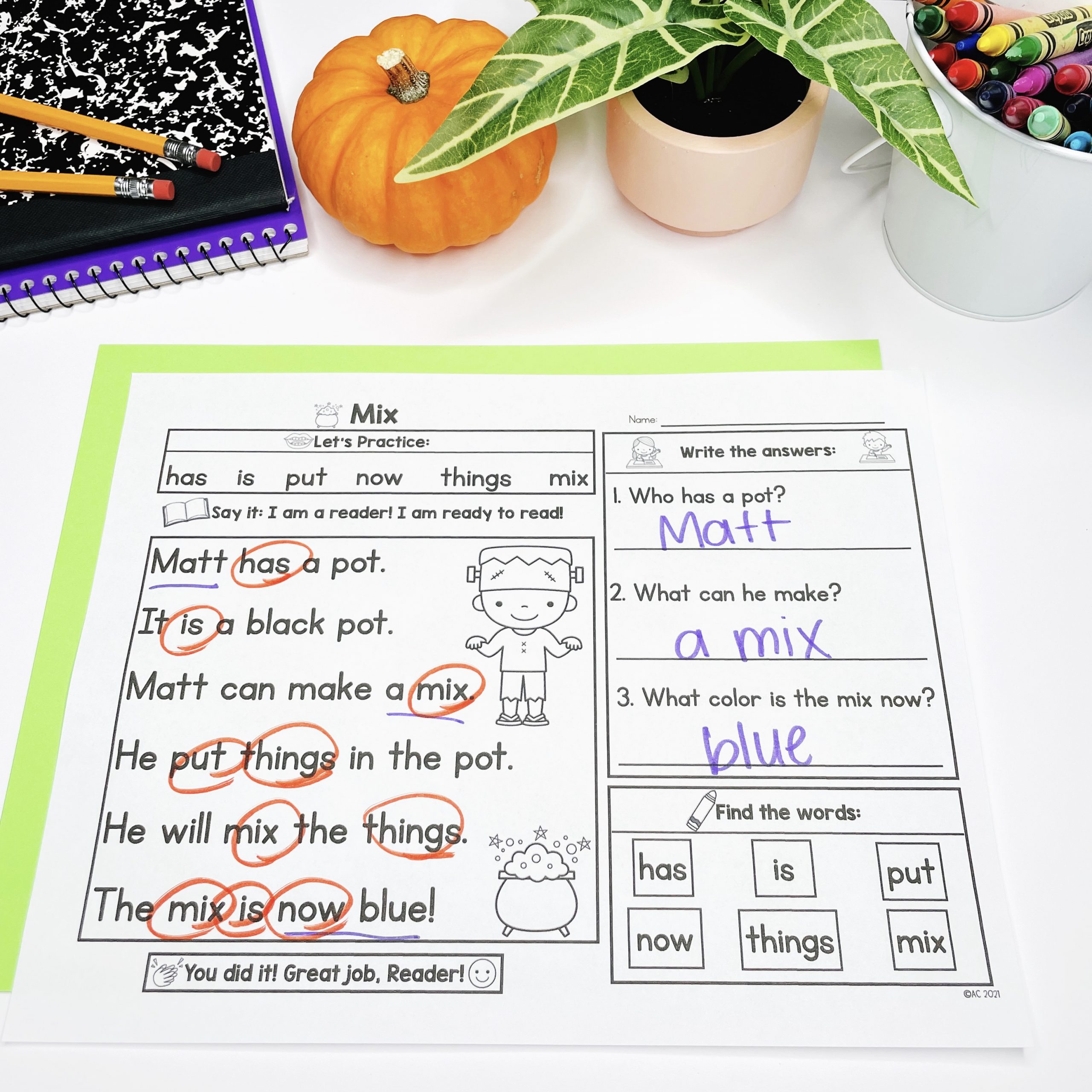 Halloween I Am a Reader: A Closer Look - Literacy with Aylin Claahsen