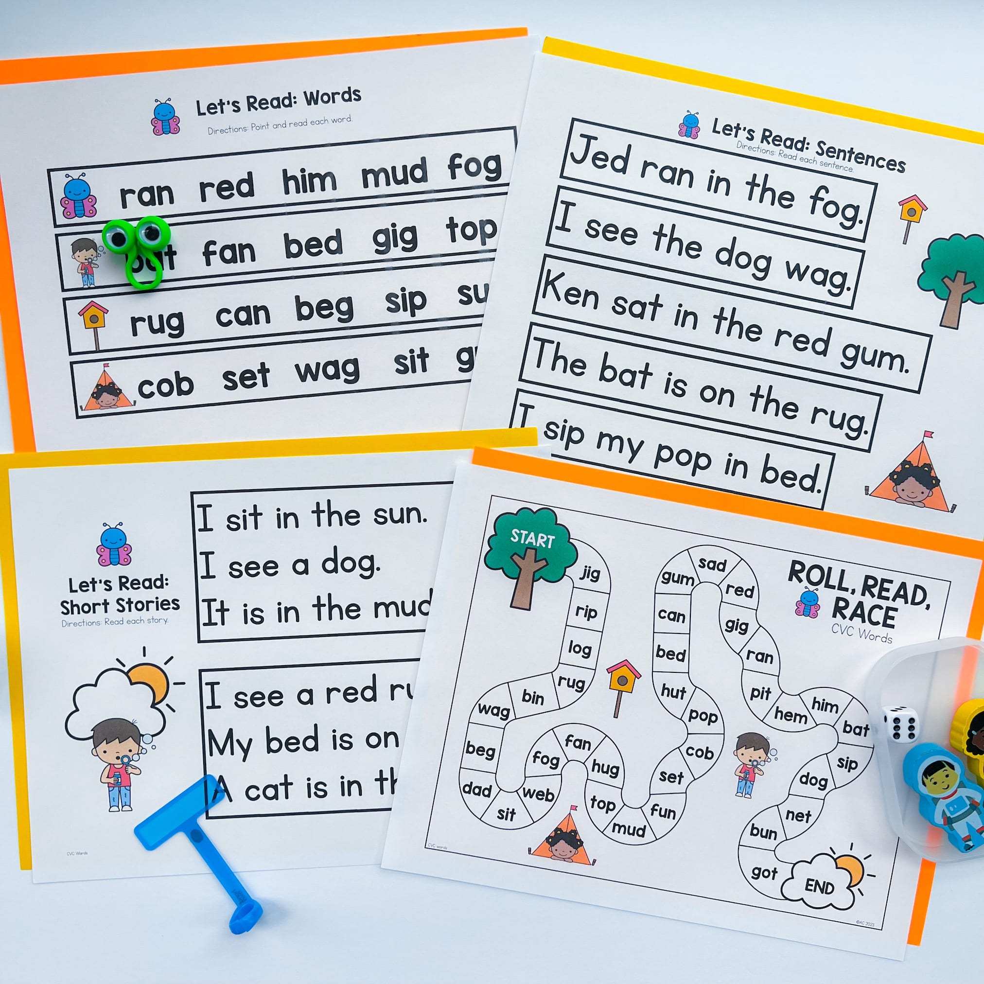 Must-Have Printable Free Phonics Games for 1st Grade - Literacy with ...