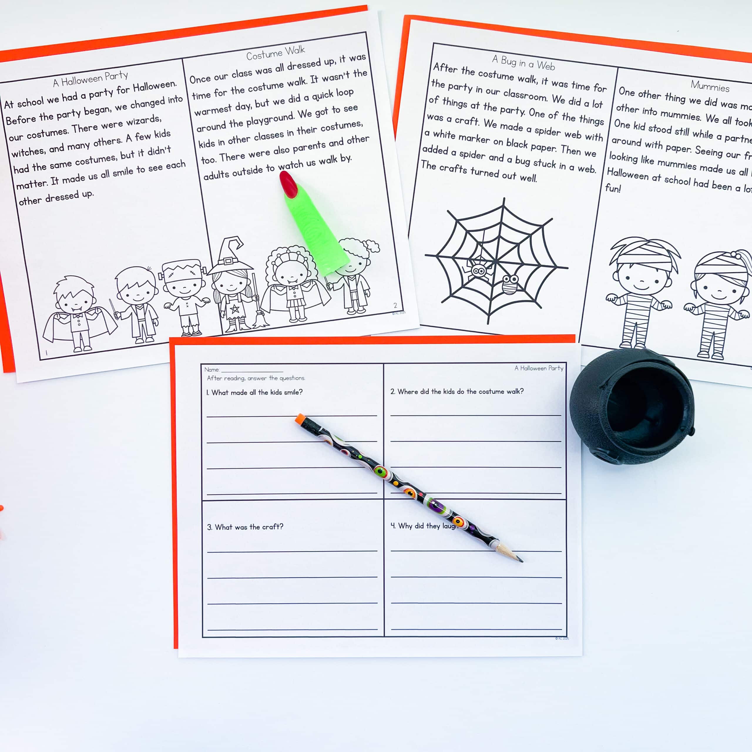 K-5 Halloween Comprehension Passages - Literacy with Aylin Claahsen