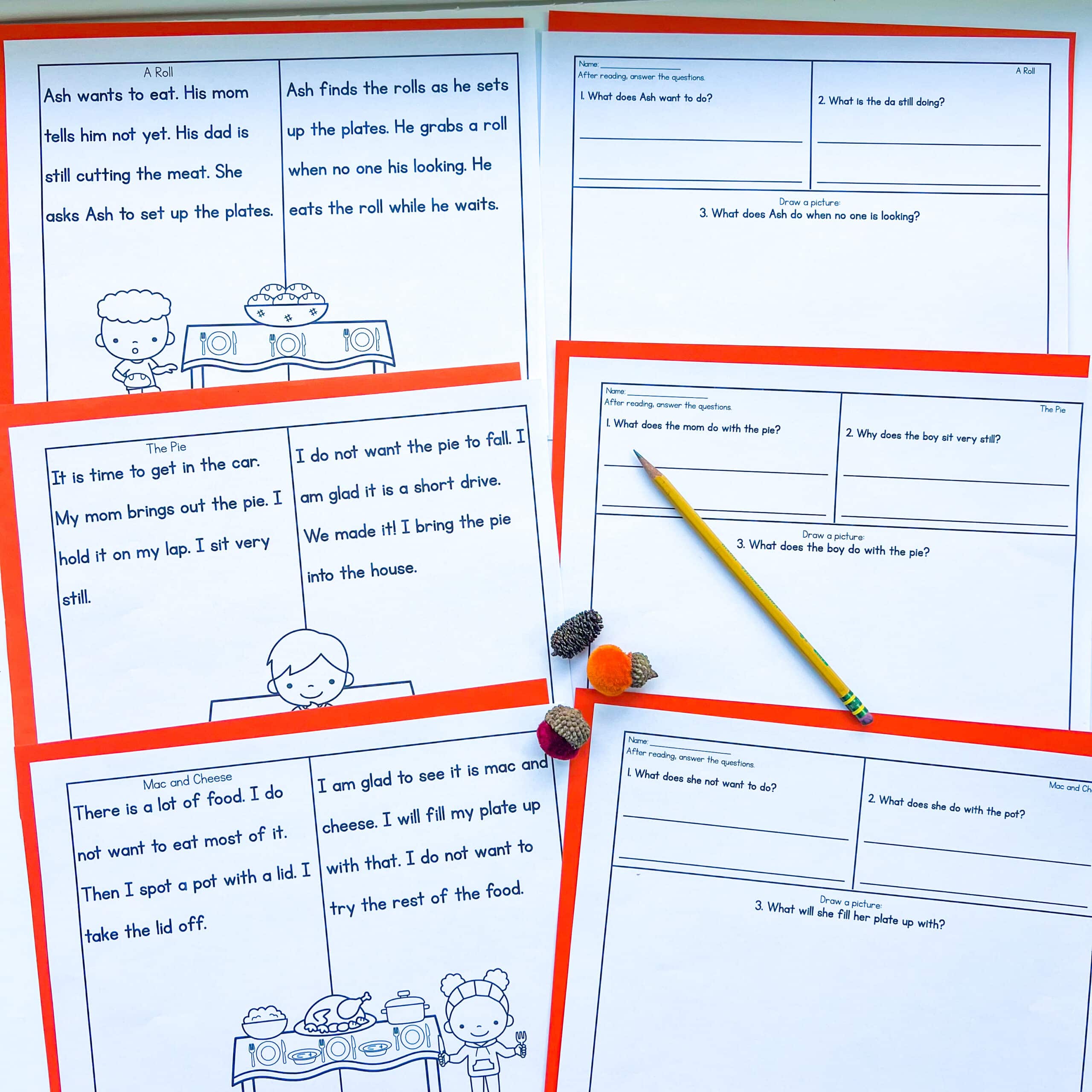 Thanksgiving Reading Comprehension Passages for Kindergarten - 5th ...