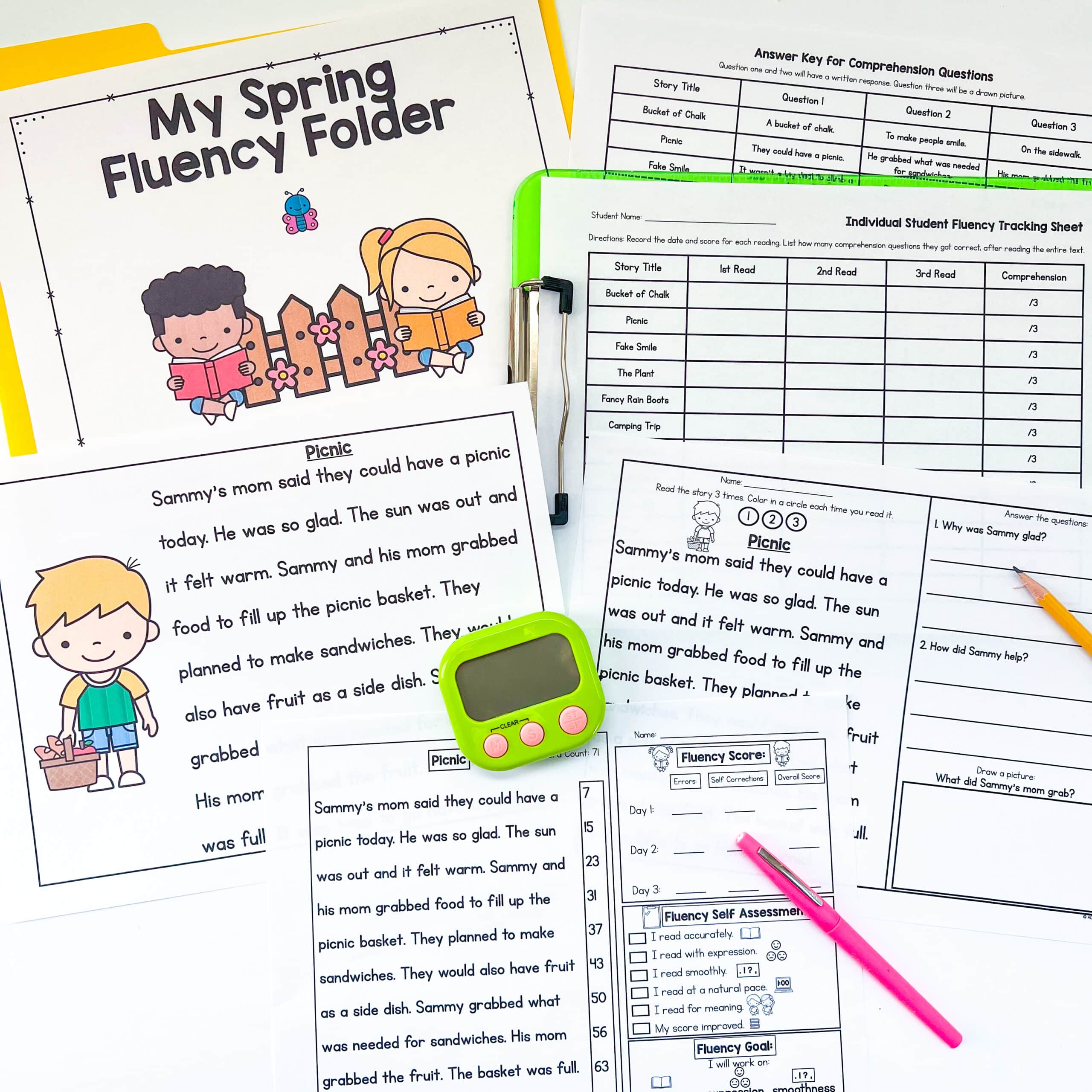 Spring Reading Passages for Fluency Practice in Kindergarten-5th Grade ...